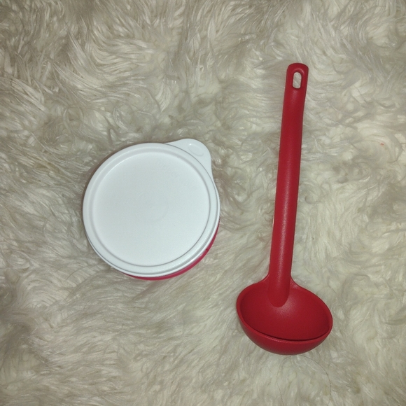Tupperware | Kitchen | Tupperware Cherry Mini Container Mexican Spoon ...